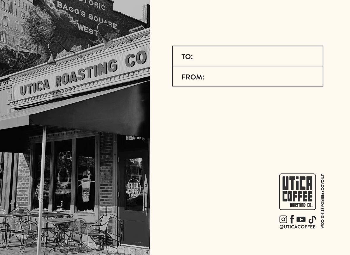 Gift Note Card – Utica Coffee Roasting Co.